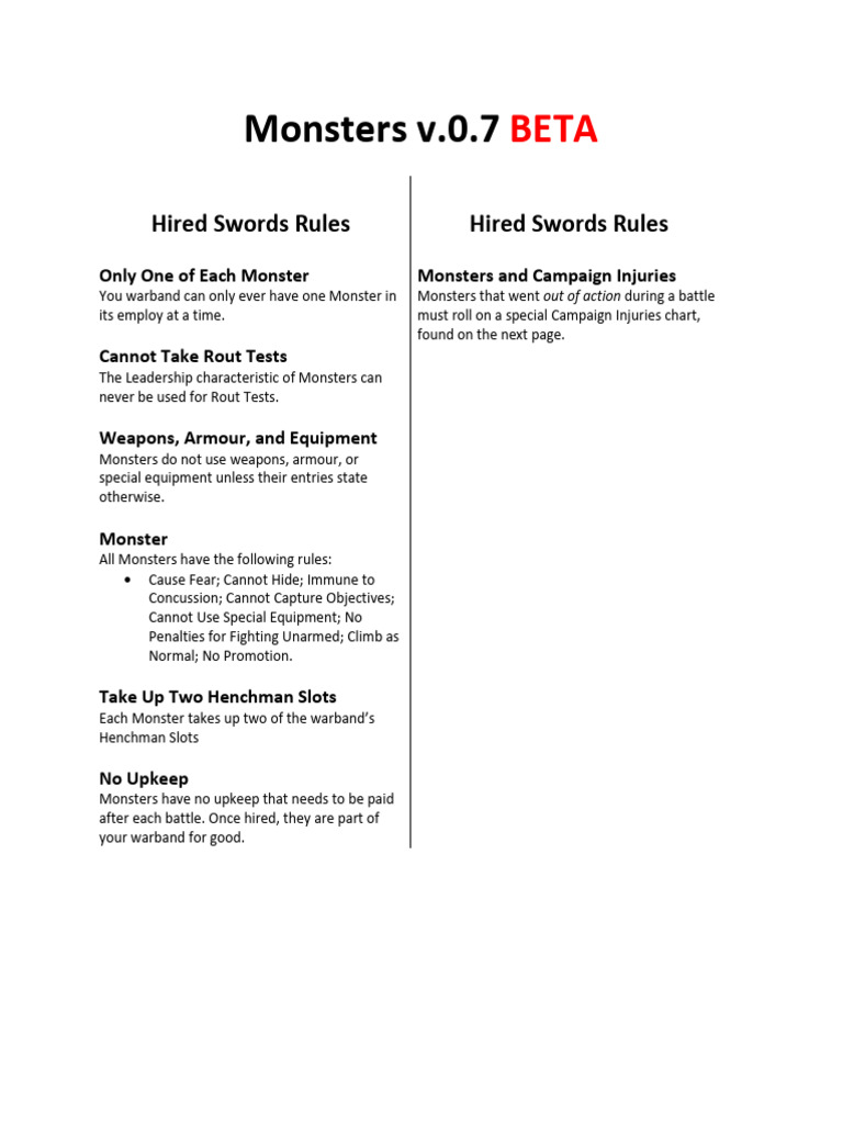 Monsters | PDF | Armour