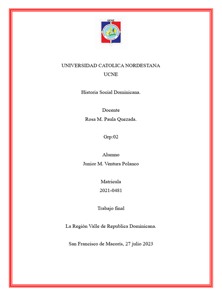 PRACTICA FINAL DE HIST dominicana | PDF | República Dominicana | Cocina española