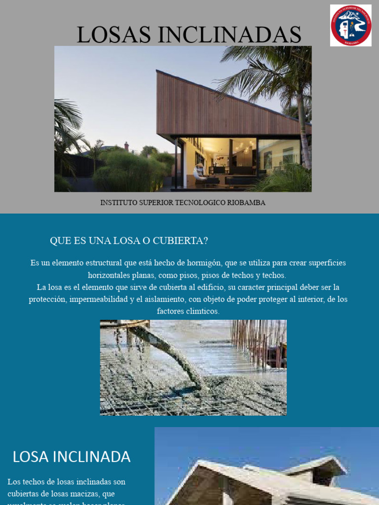 Diseño y Tipos de Losas Inclinadas | PDF | Viga (Estructura) | Hormigón