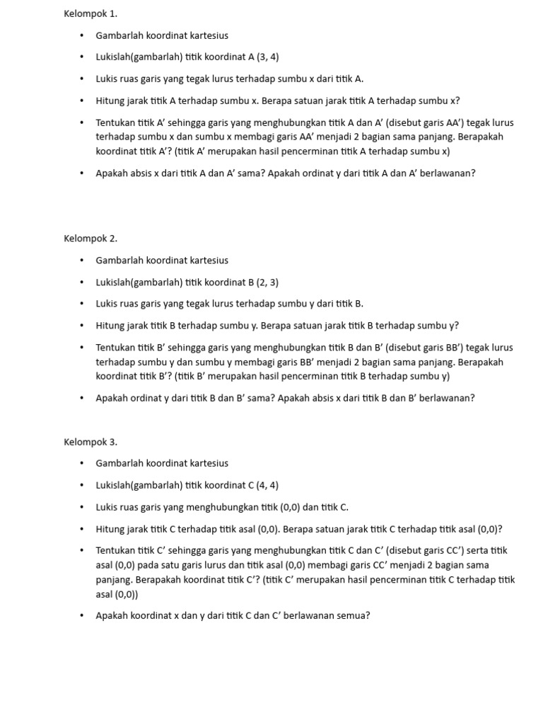 Kelompok Refleksi | PDF | Griya & Taman | Sains & Matematika