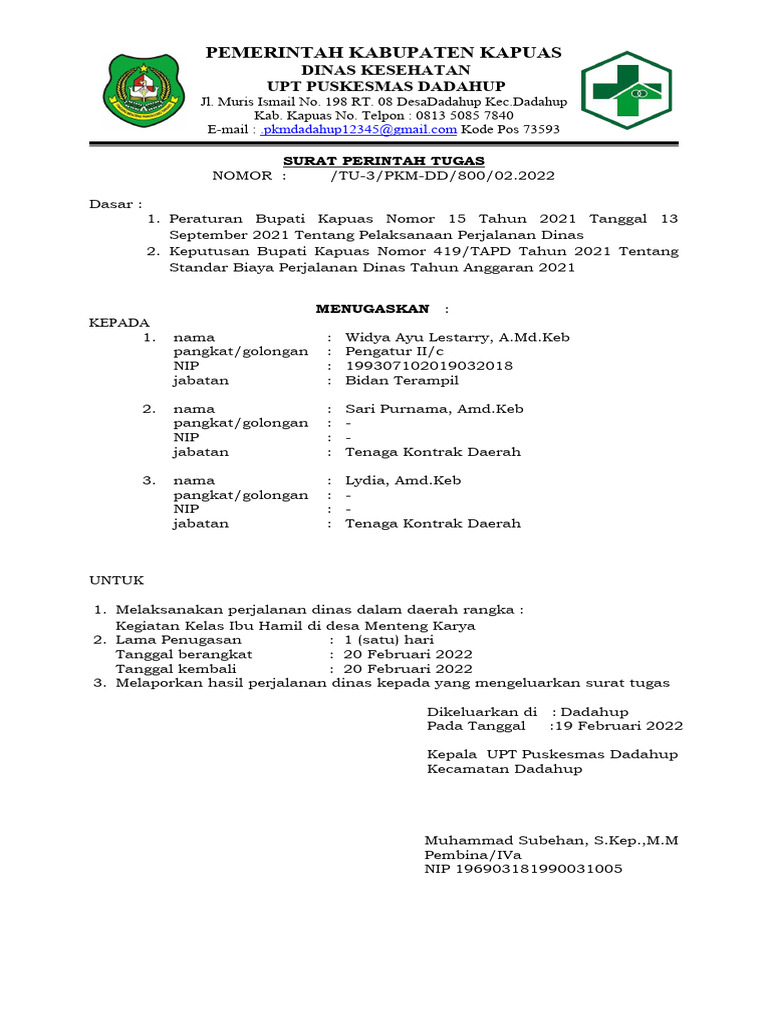 Contoh SPJ Kegiatan 2022 | PDF