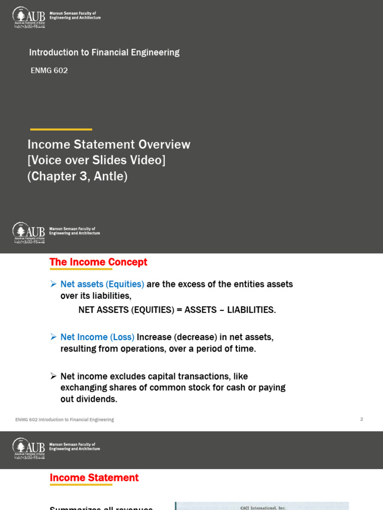 5.1 Income Statement Intro | PDF