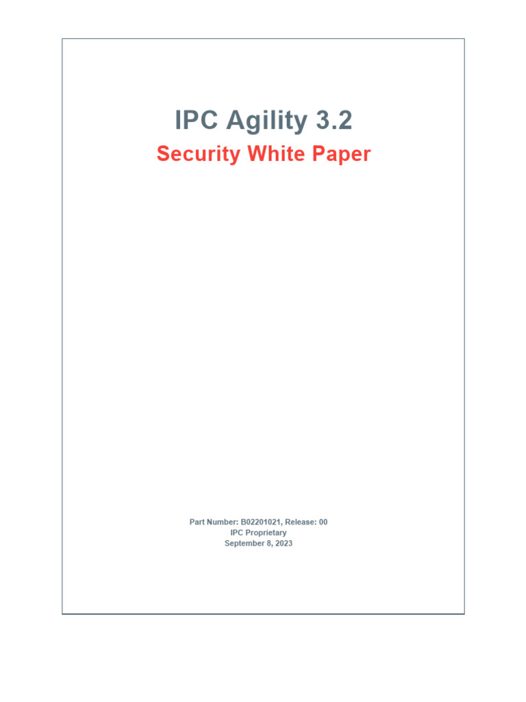 IPCAgility SecurityWhitePaper v32 | PDF | Public Key Certificate | Security