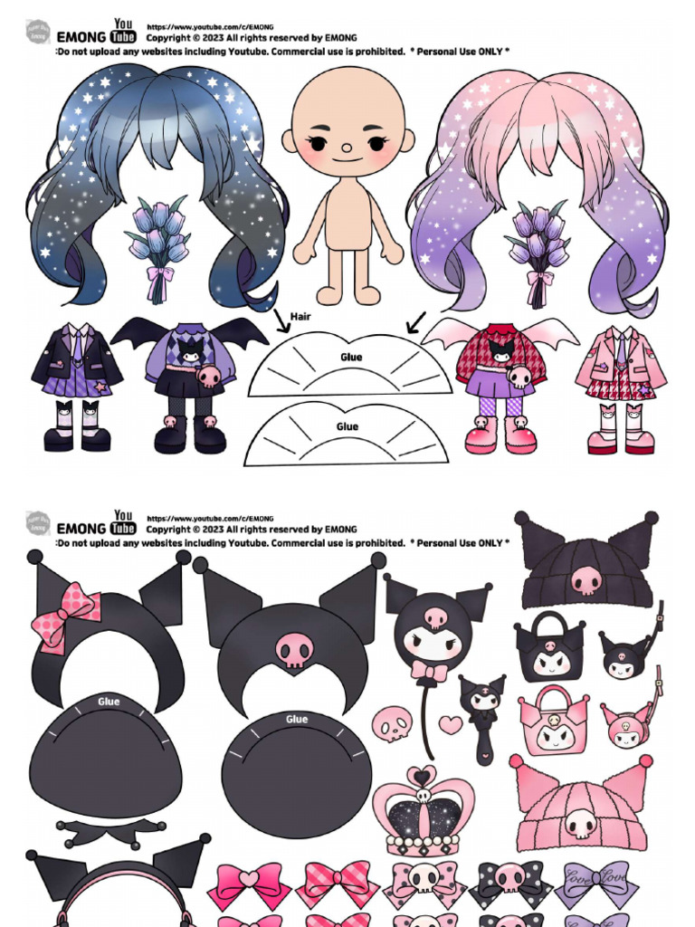 EMONG's Kuromi Paper Dolls | PDF