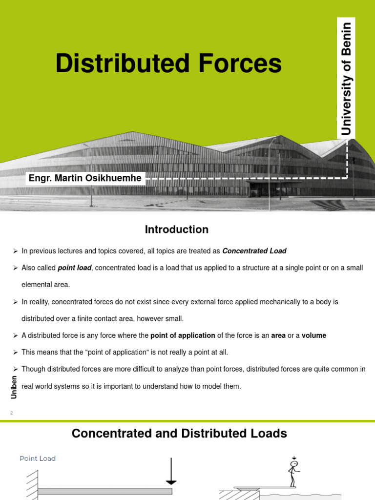 MEE211-Distributed Loads | PDF | Center Of Mass | Force