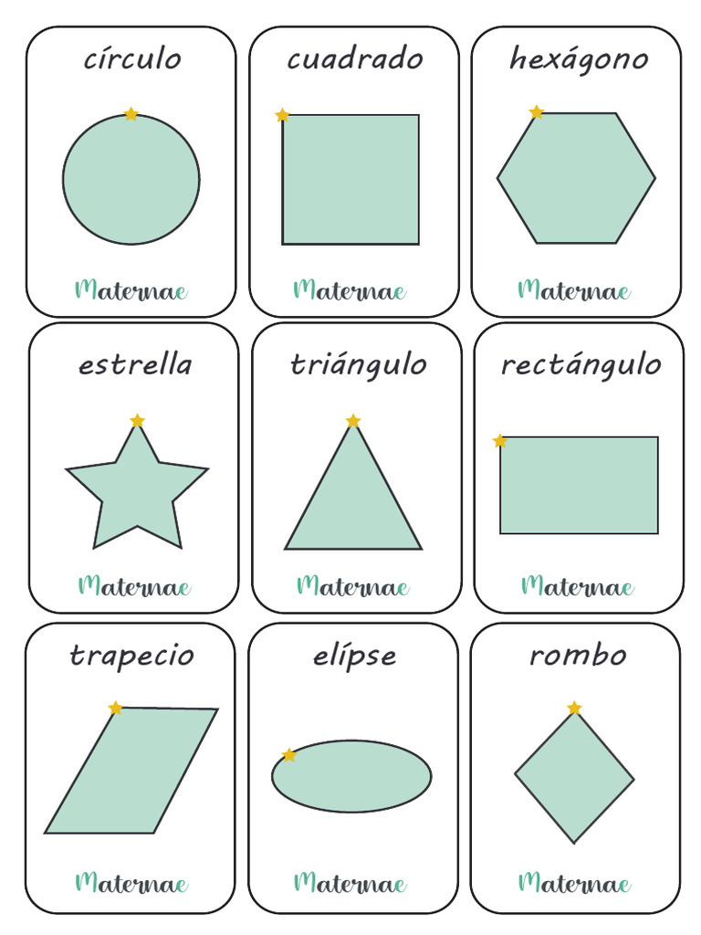 Tarjetas de Figuras Geométricas | PDF