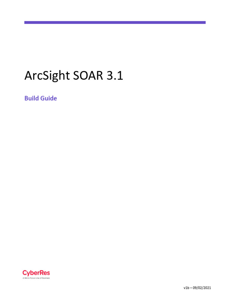 ArcSight SOAR Build Guide - v1b | PDF | Command Line Interface ...