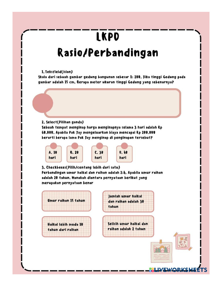 LKPD Rasio Kelas 7 | PDF