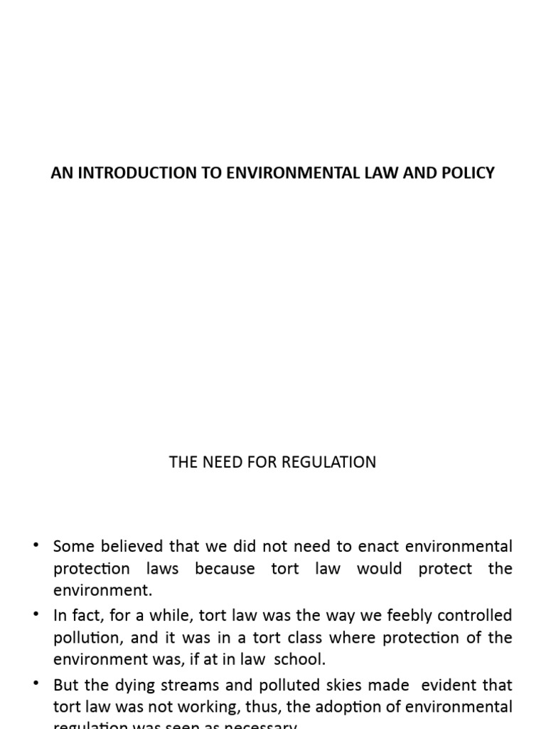 An Introduction To Environmental Law and Policy | PDF | Nuisance | Damages