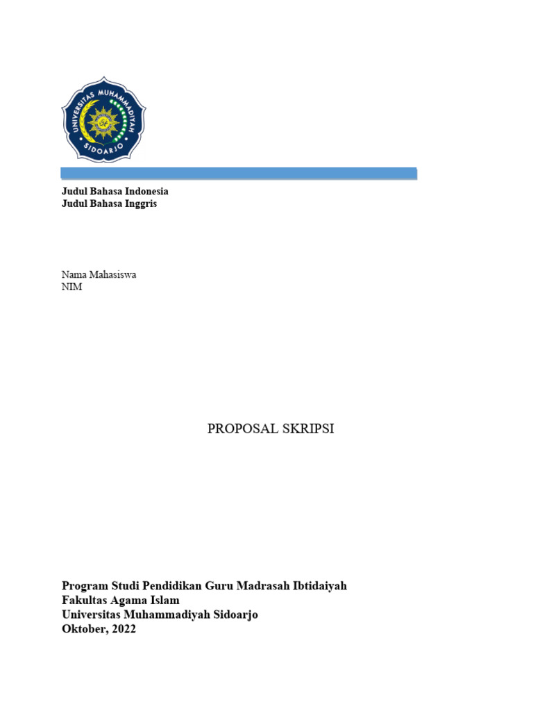 Lampiran Format Proposal Skripsi FAI | PDF