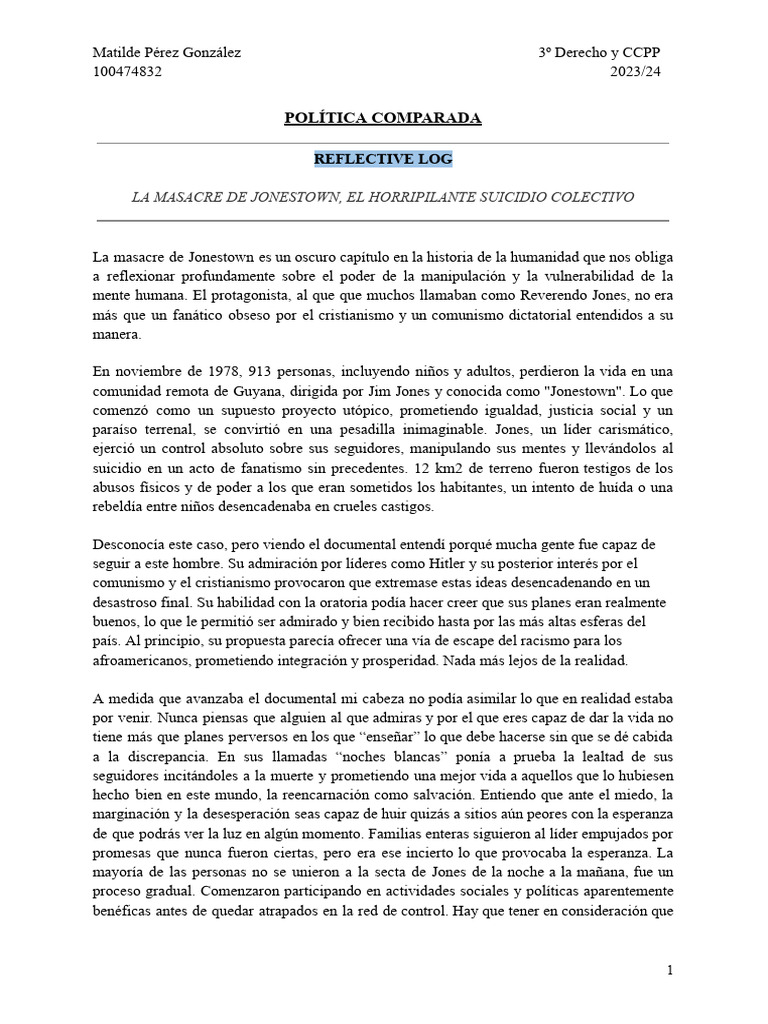 Reflective Log | PDF