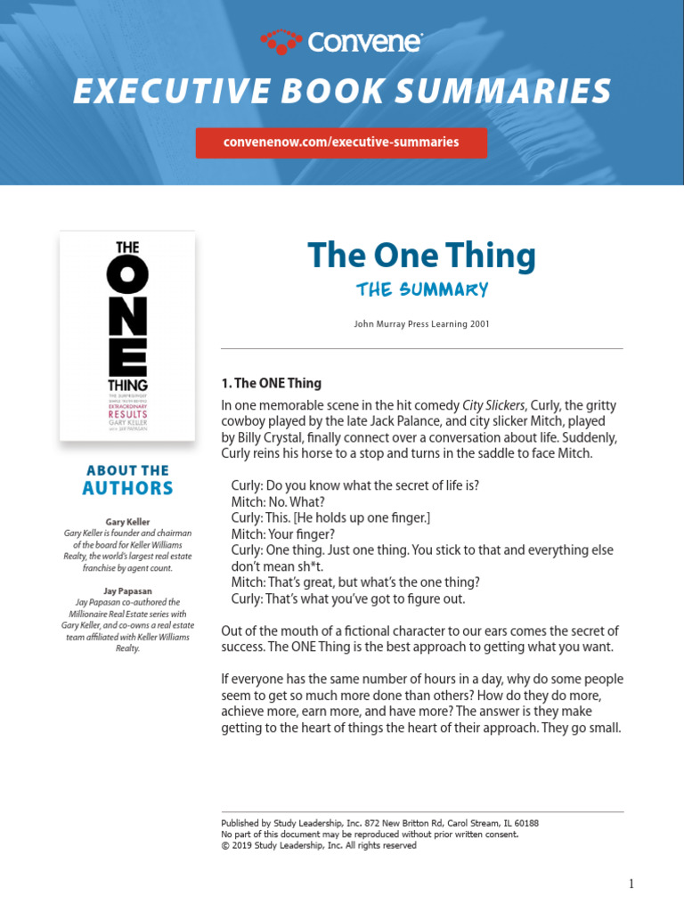 One Thing | PDF | Disciplines | Apple Inc.