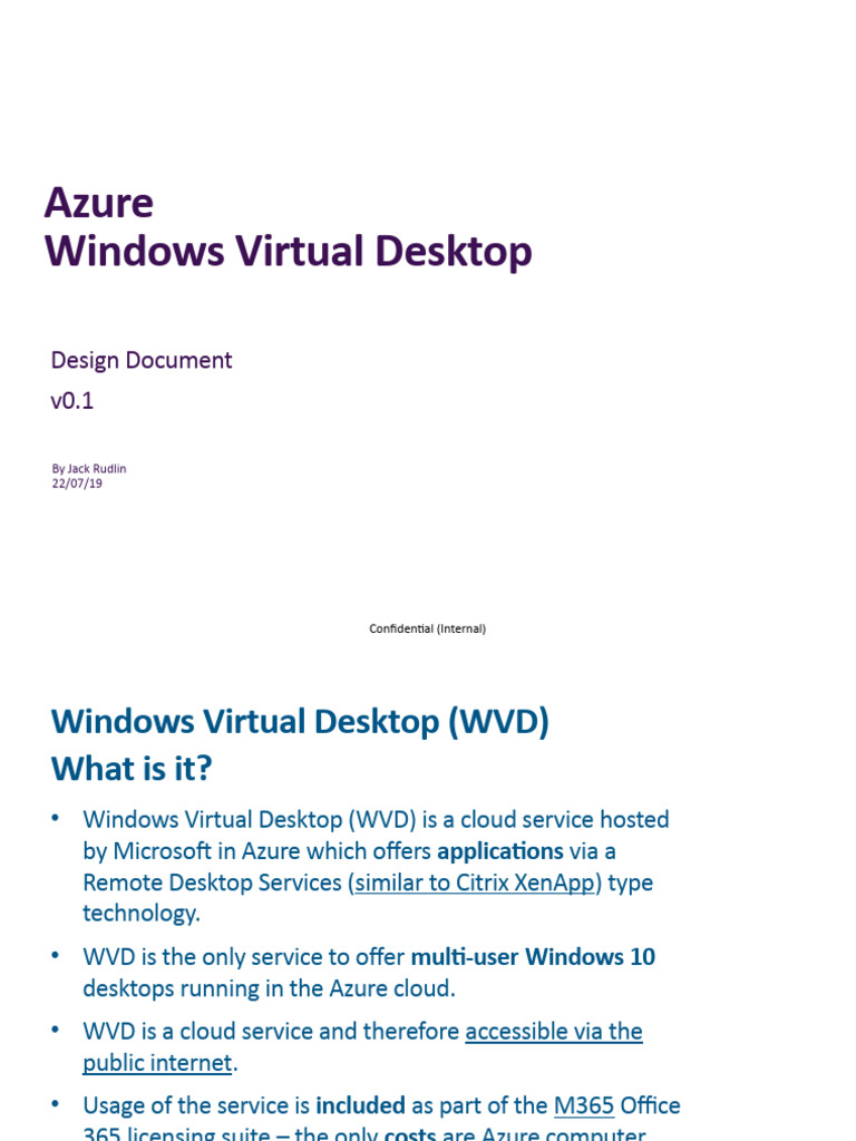 Windows Virtual Desktop (Azure) | PDF | Cloud Computing | Microsoft Windows