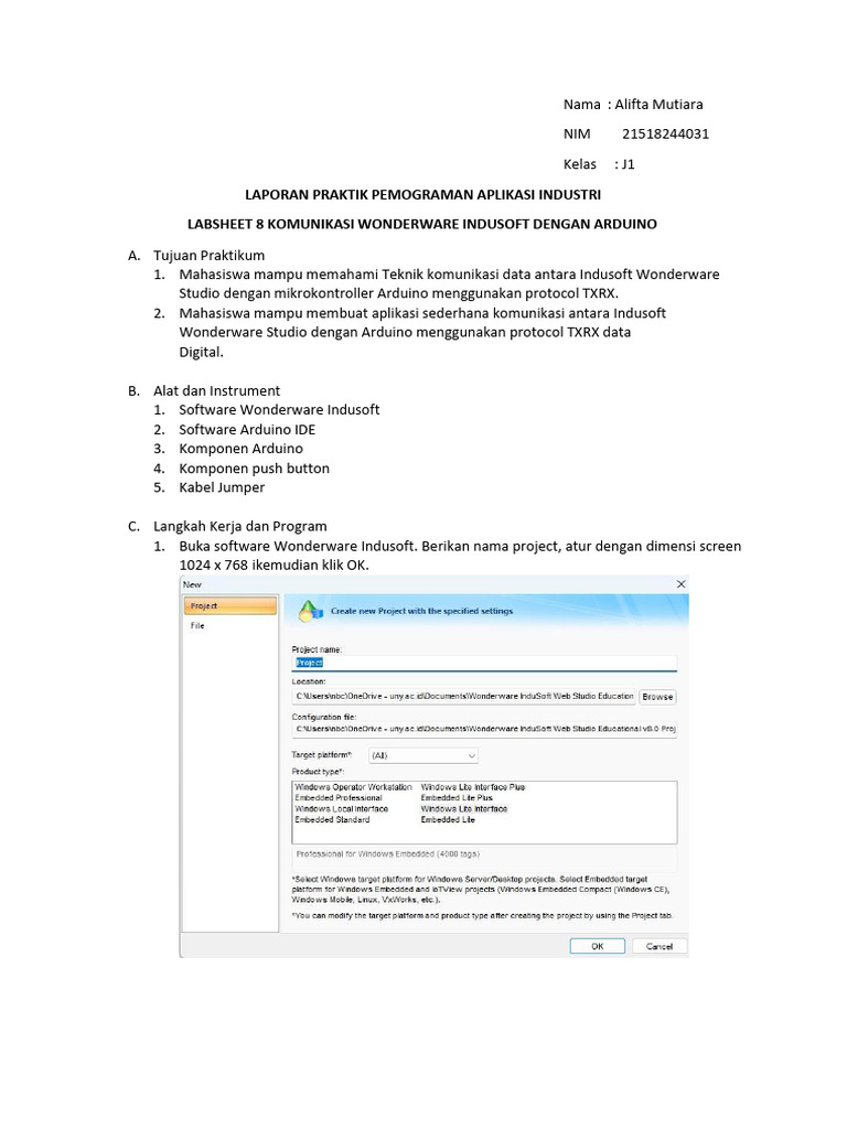 Alifta Mutiara Yasmin - LAPORAN LS 8 ARDUINO Data Digital | PDF | Komputer | Teknologi & Rekayasa
