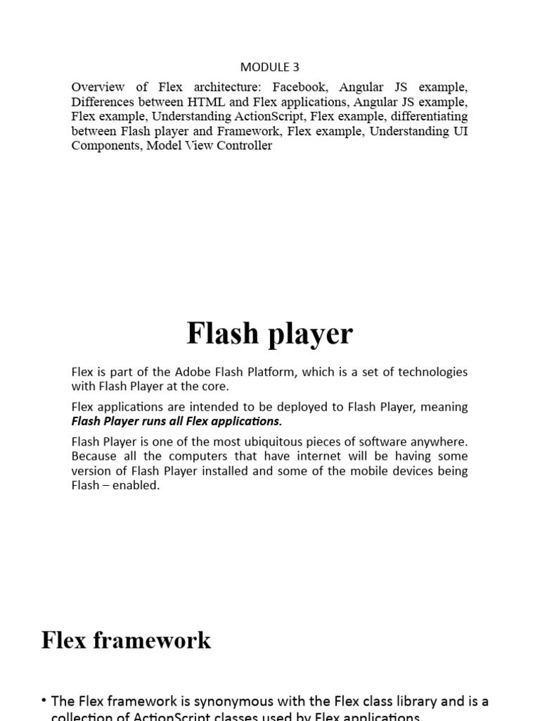 Web 2.0 Module 3 | PDF | Adobe Flash | Apache Flex