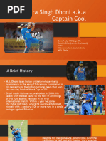 MS Dhoni Biography | PDF
