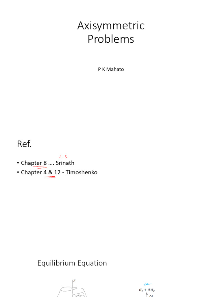 8 - 1 - Axisymmetric Problem | PDF