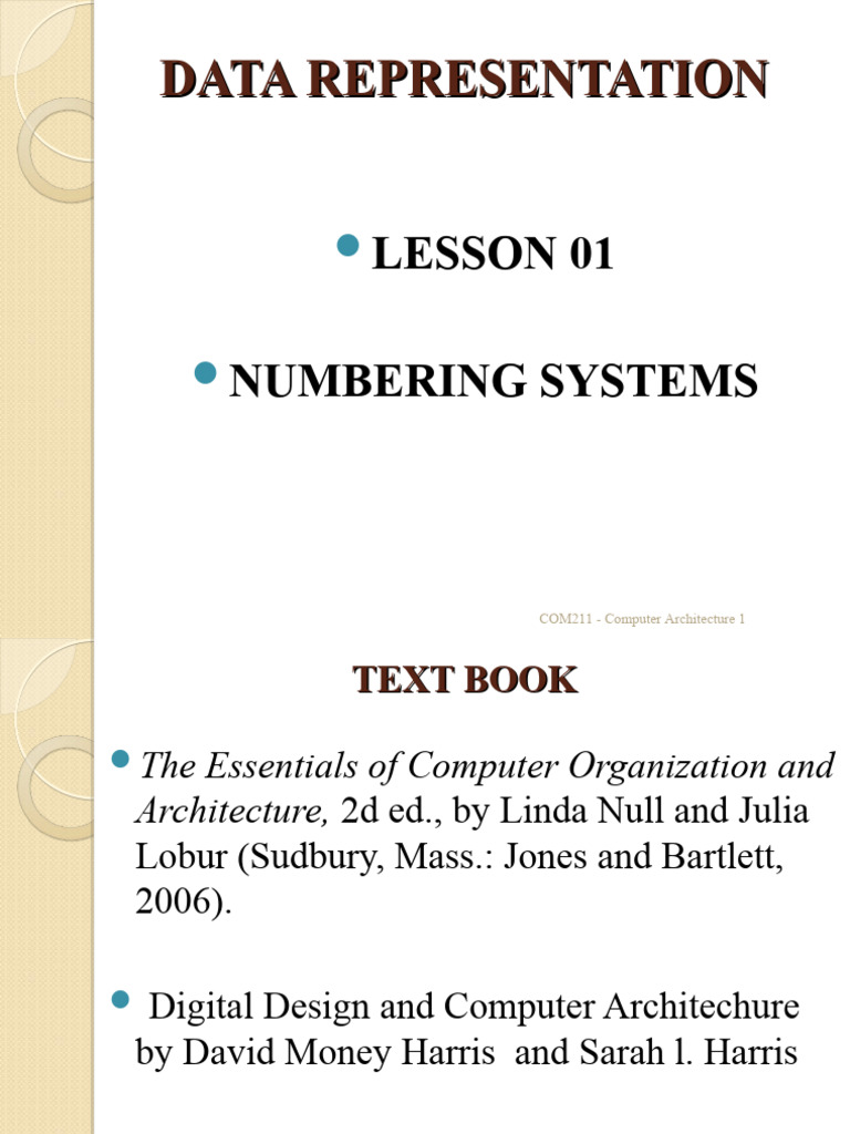 Lesson 01 - Numbering Systems | PDF | Subtraction | Numbers