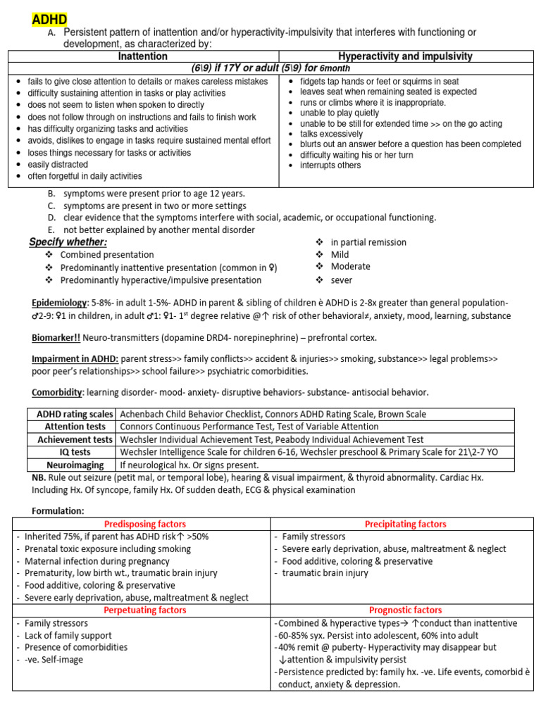 Adhd | PDF | Attention Deficit Hyperactivity Disorder | Clinical Medicine