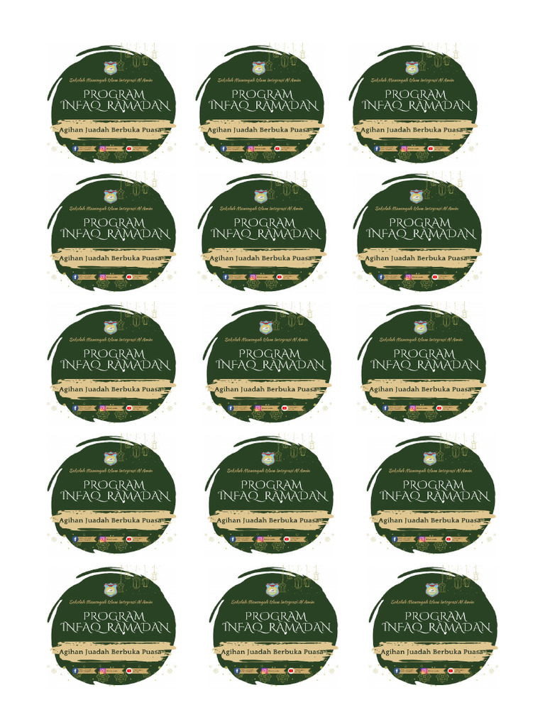 Sticker Program Infaq Ramadan | PDF
