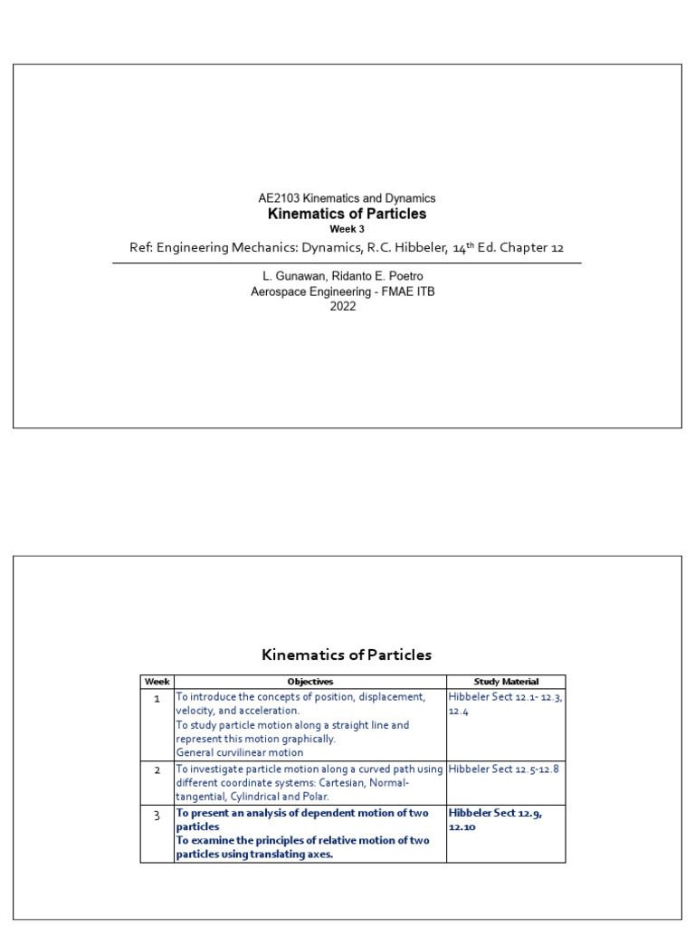 Kinematics of Particles - Part 3 | PDF | Kinematics | Acceleration