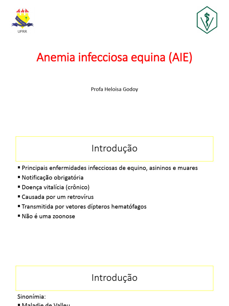 Anemia Infecciosa Equina AIE | PDF | Patógeno | Vírus