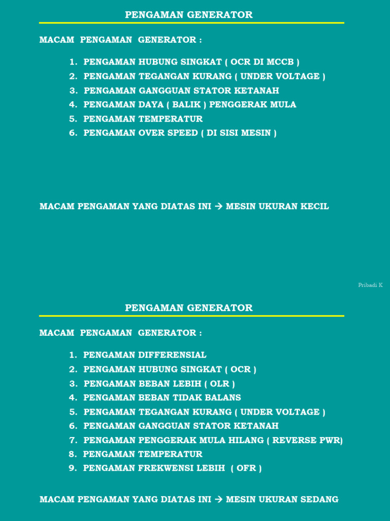 Pengaman Generator | PDF | Komputer