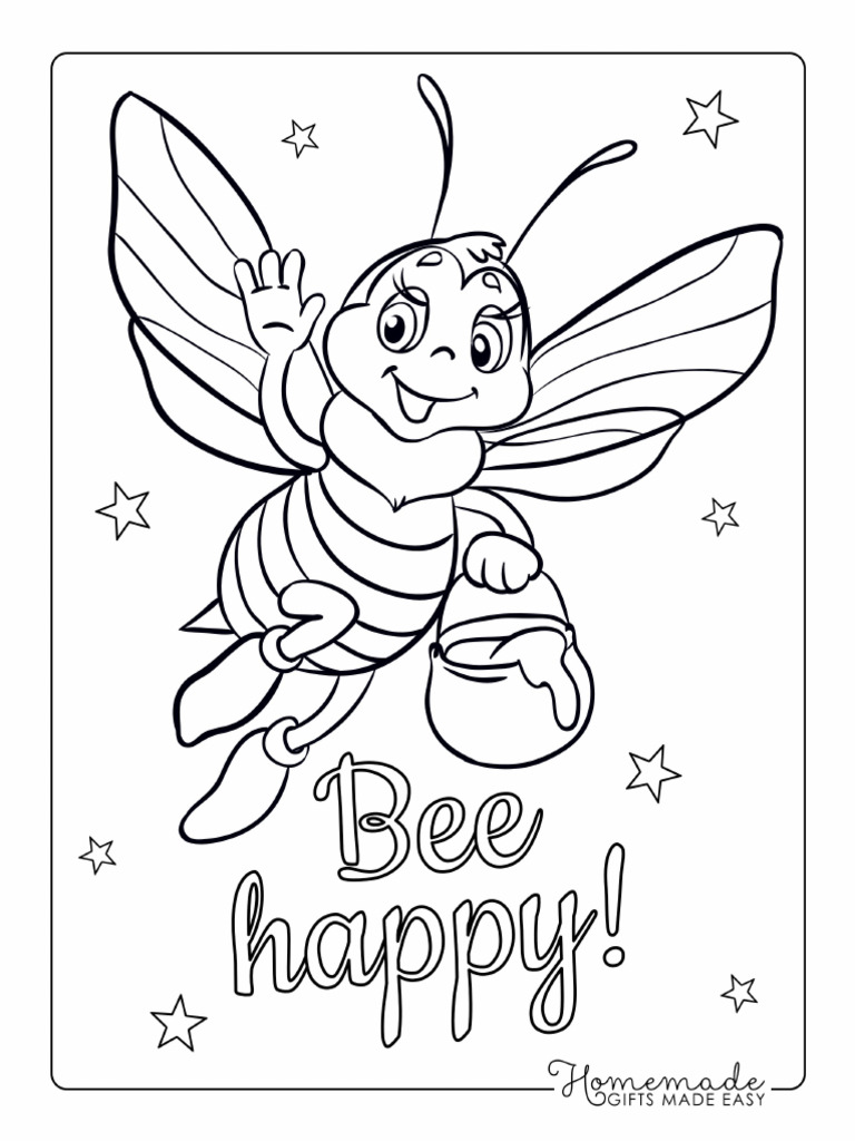 Animal Coloring Pages Honey Bee | PDF
