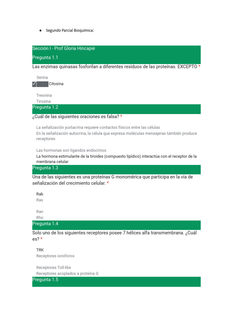 Bioqui | PDF | Transducción de señales | Proteínas