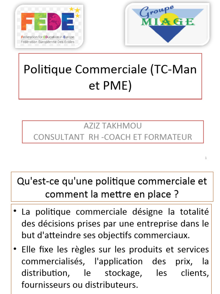Politique Commerciale (TC-Man Et PME) | PDF | Commercialisation | Sodles