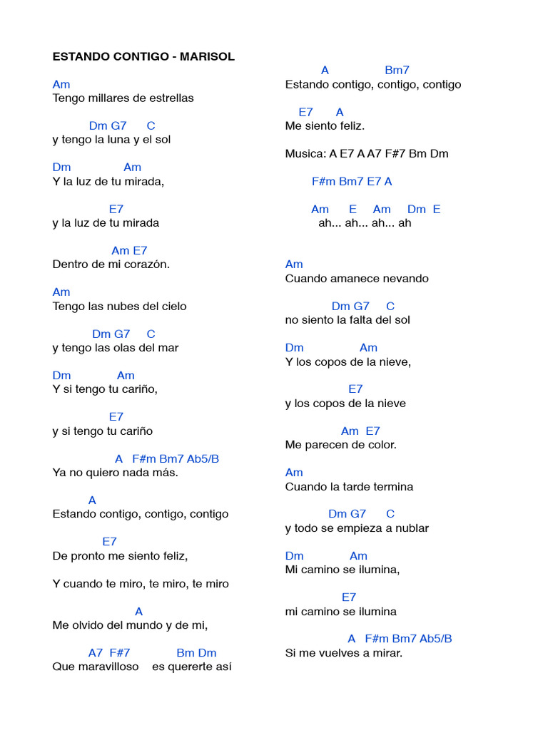 Estando Contigo - Marisol | PDF