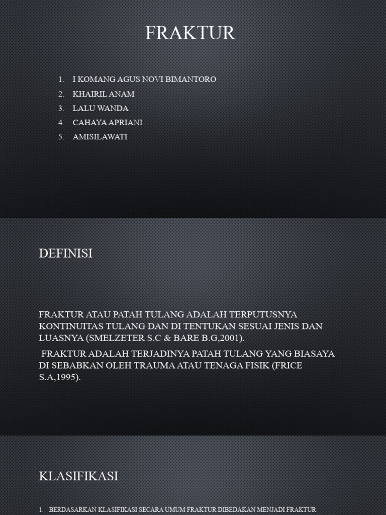 Fraktur | PDF | Kesehatan Holistik