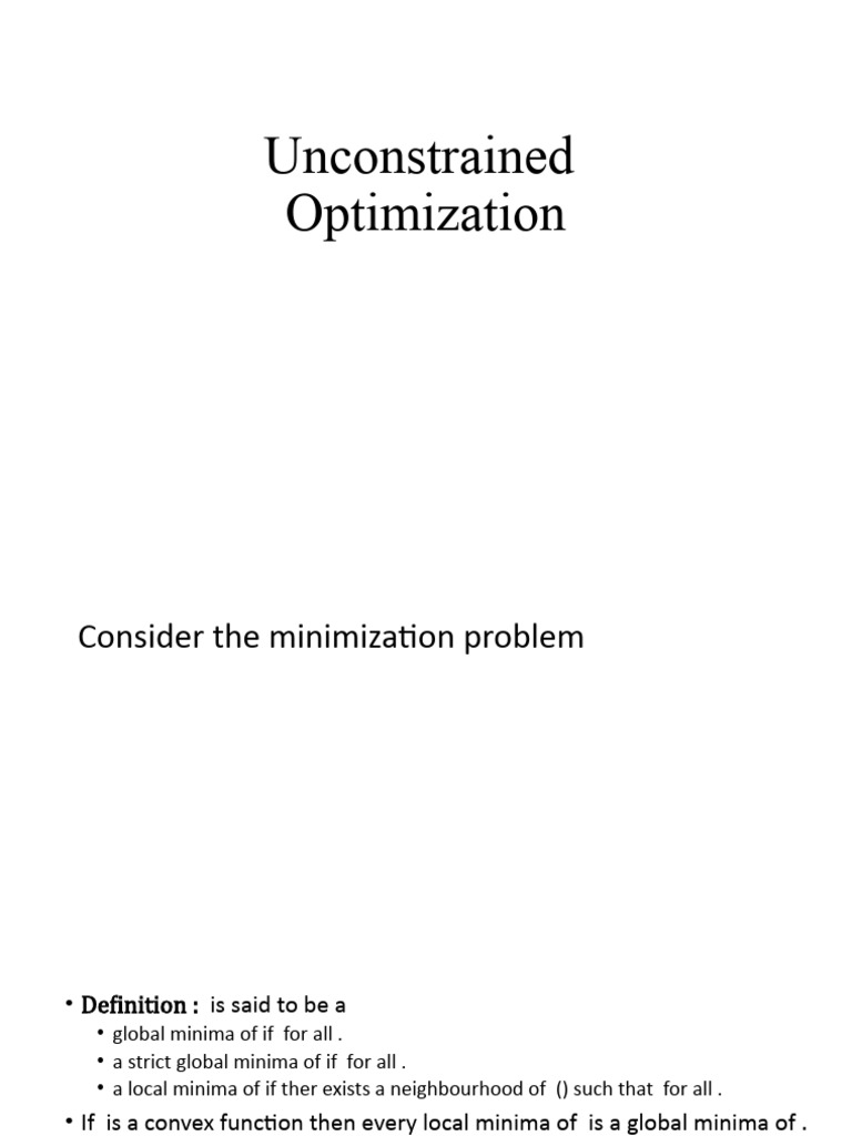 Optimization For Data Sciences PPT3 | PDF | Mathematical Optimization | Numerical Analysis