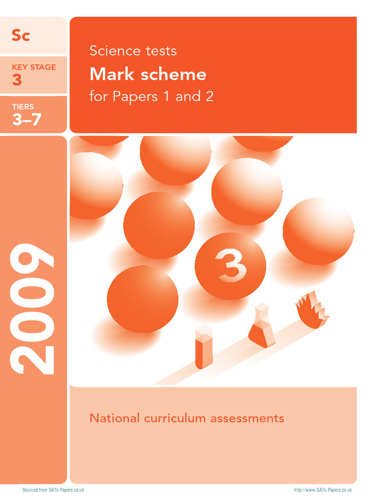 ks3 Science 2009 Marking Scheme | PDF