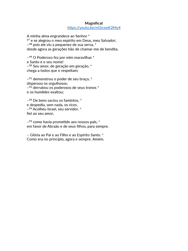 Magnificat - Letra | PDF