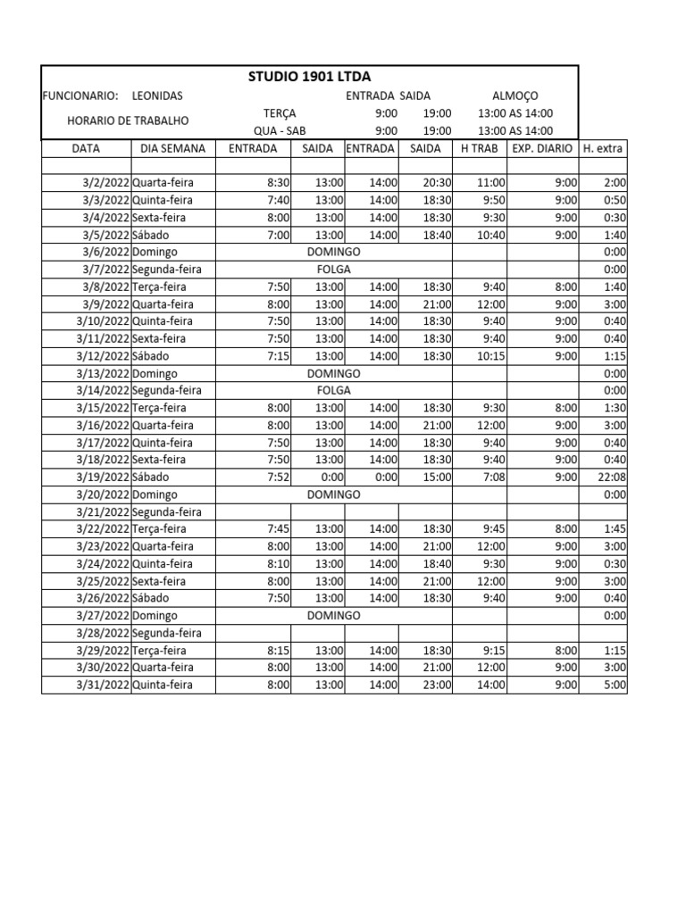 Calculo Horas Extras | PDF