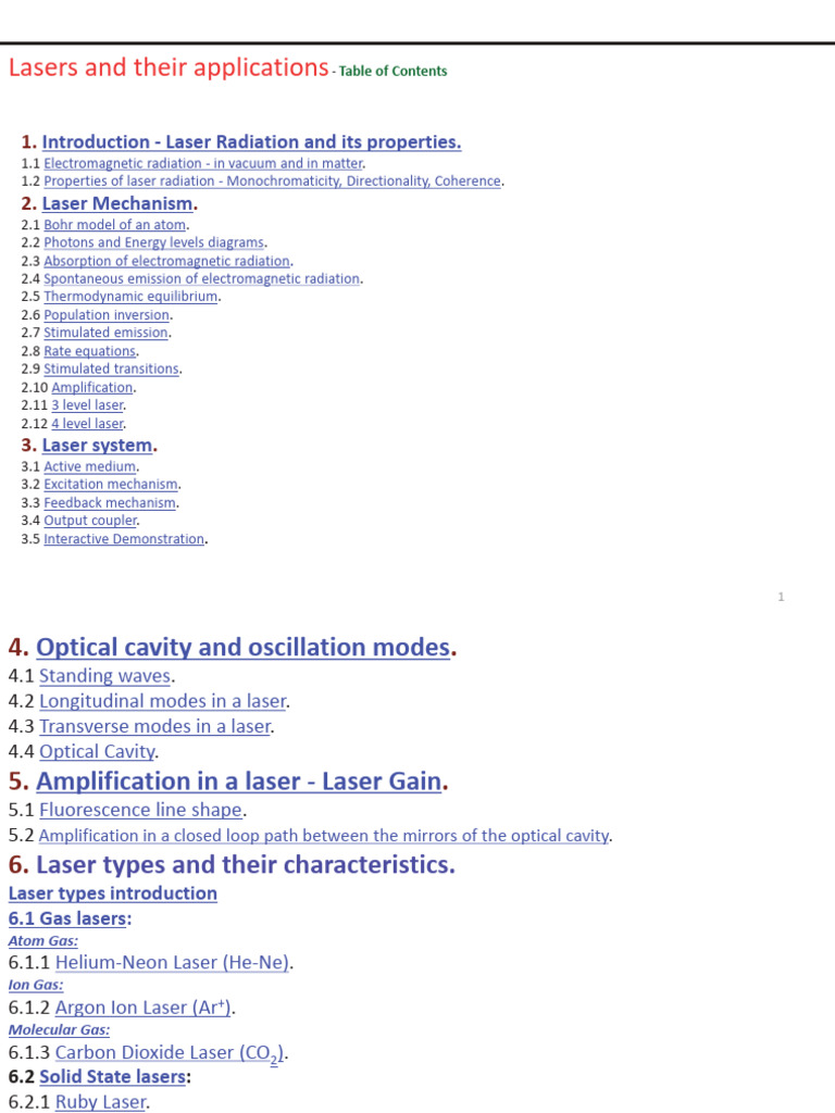 Laser All Chapters | PDF | Laser | Electromagnetic Spectrum