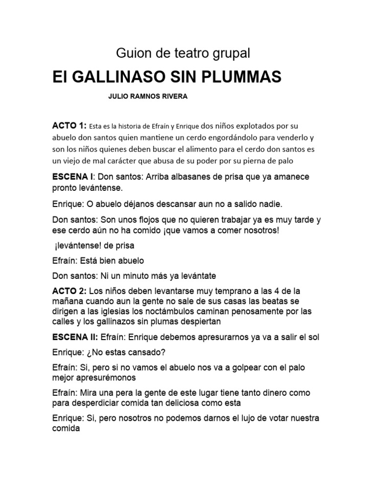 Guion de Teatro Grupal 2023 Cristell Abanto | PDF