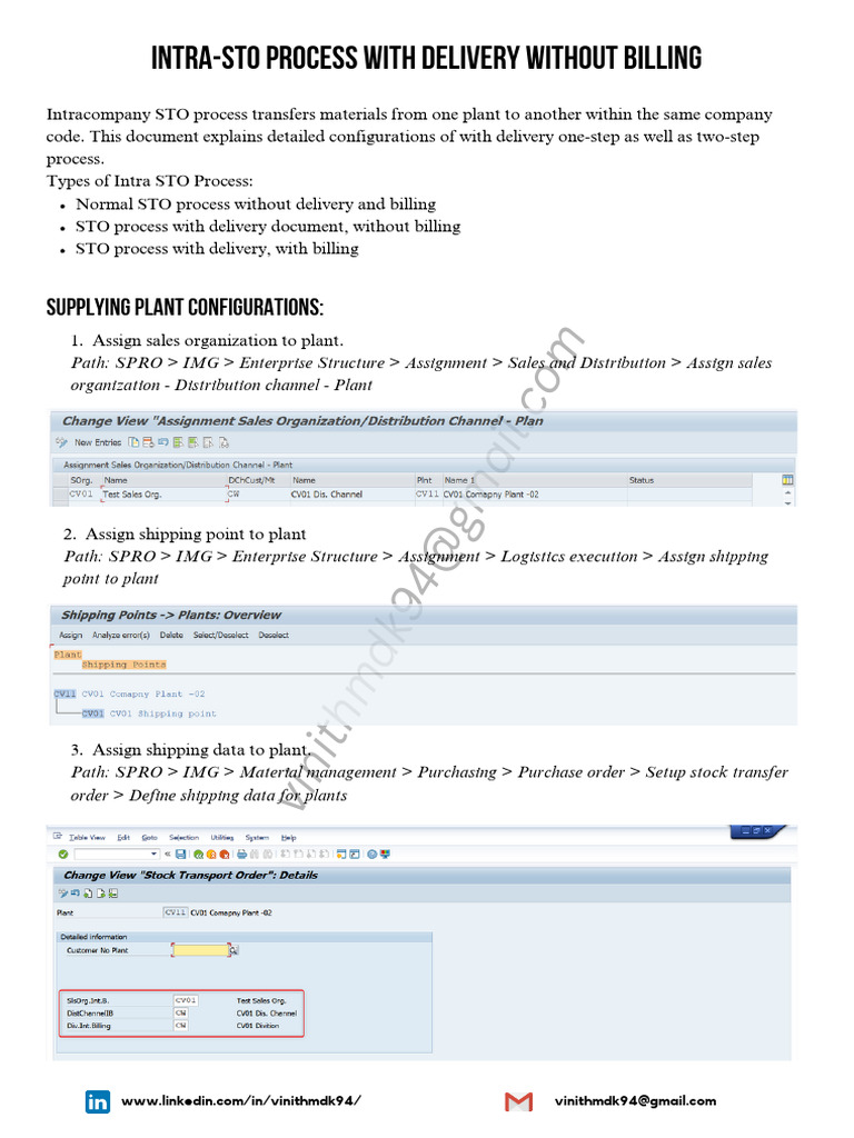 Ai L.C Om: Intra-STO Process WITH Delivery WITHOUT Billing | PDF | Logistics | Business Economics