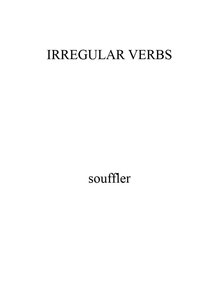 Irregular Verbs | PDF