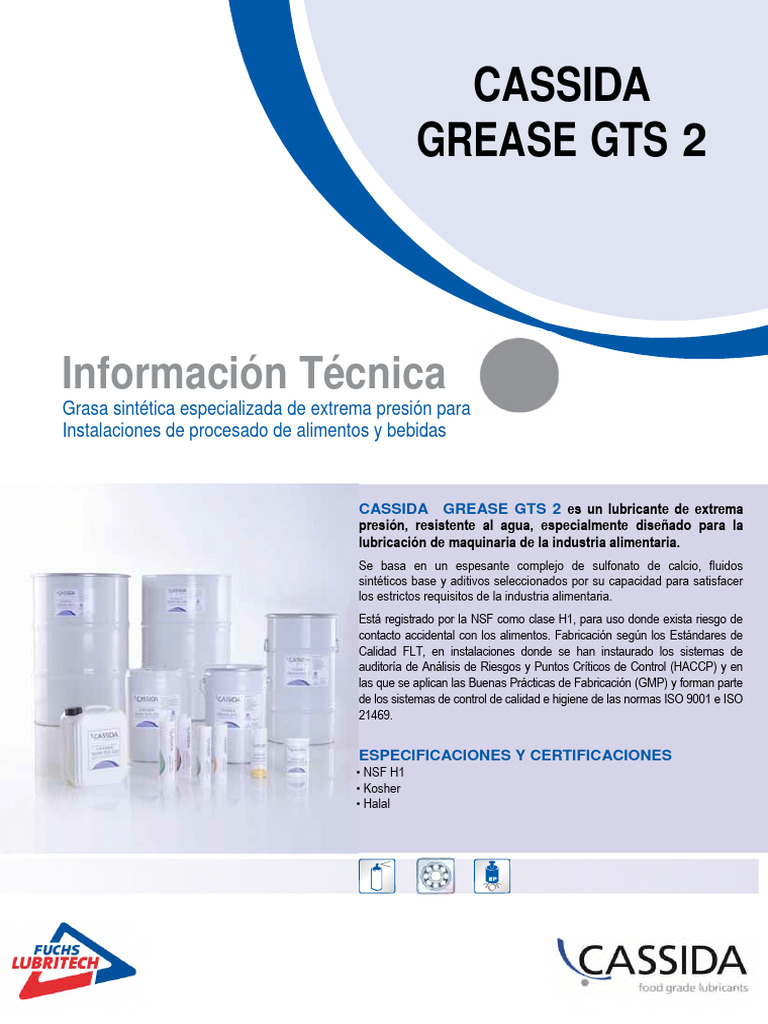 FT FC Cassida Grease GTS 2 | PDF | Lubricante | Ingeniería mecánica