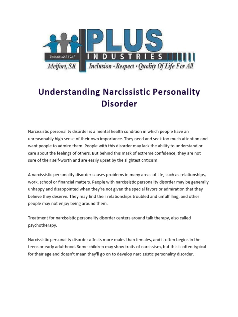 Understanding Narcissism Basics | PDF | Narcissism | Mental Disorder