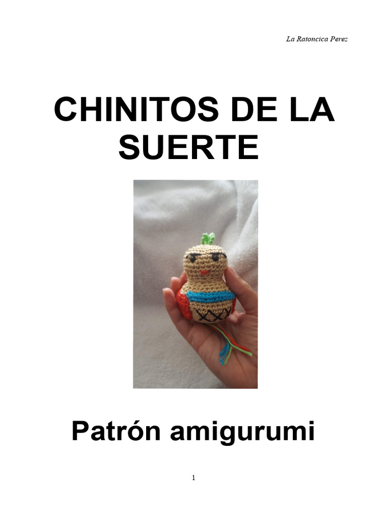 Chinitos De La Suerte Patron Pdf Textiles Artes Textiles