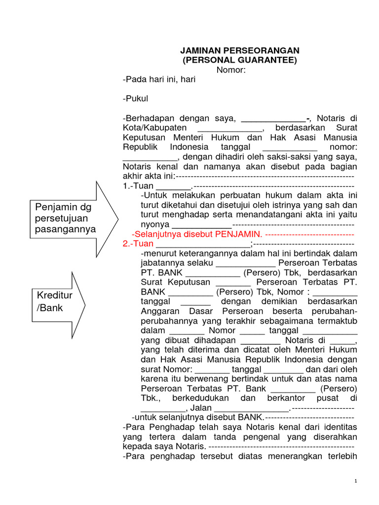 JAMINAN PERORANGAN | PDF