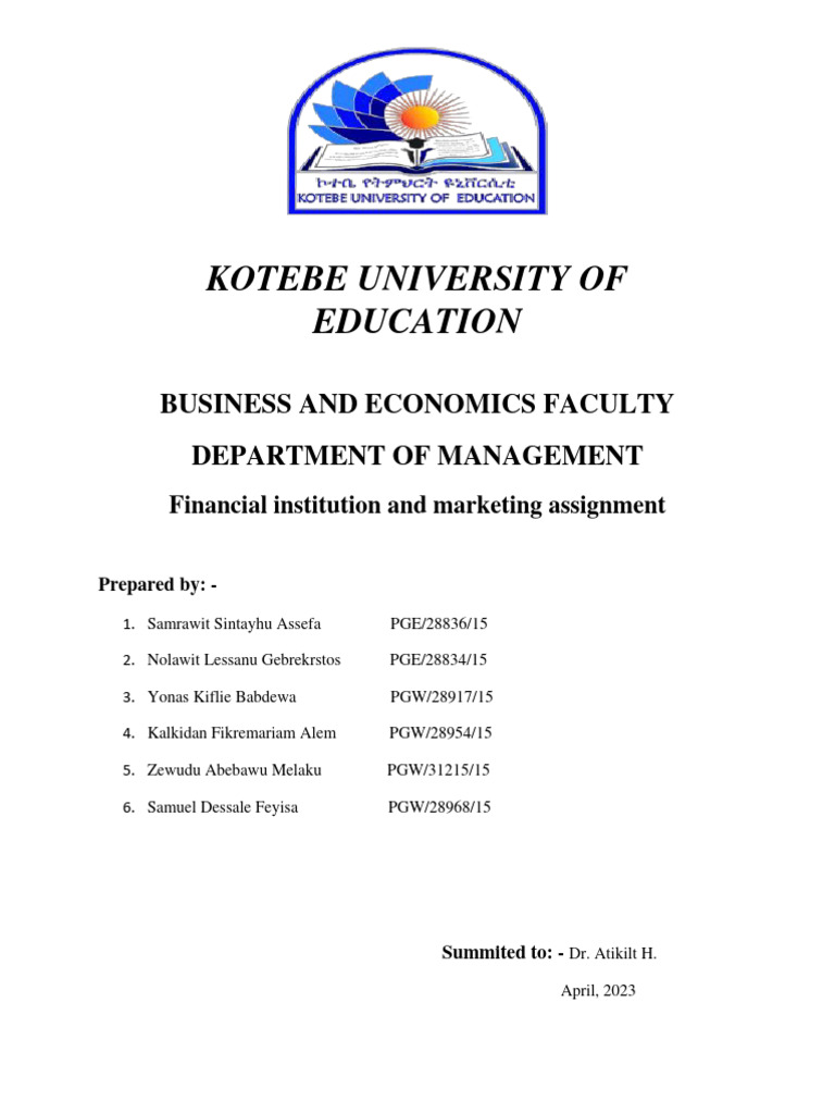 Kotebe University of Education: Business and Economics Faculty ...
