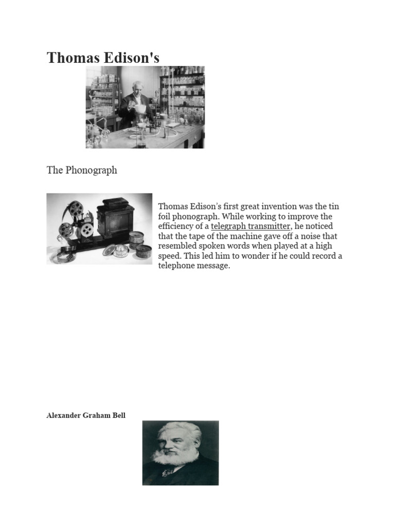 Thomas Edison | PDF