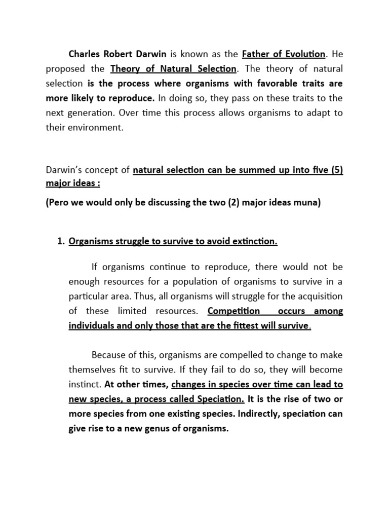 Natural Selection 1 2 | PDF | Natural Selection | Species