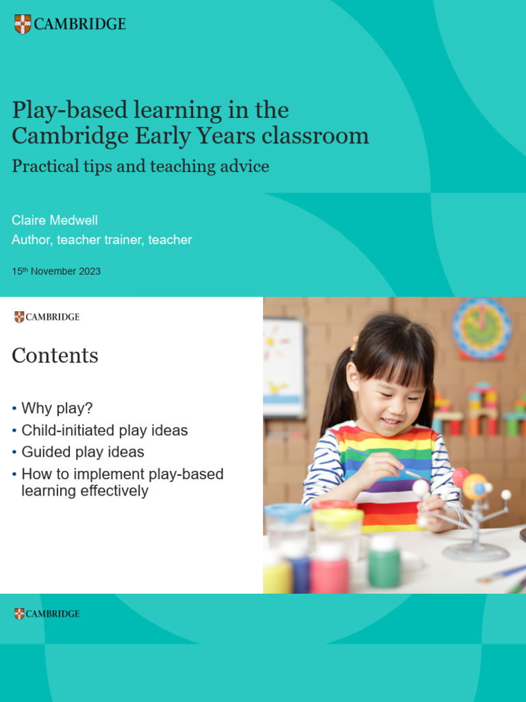 Play-Based Learning in Early Years | PDF | Learning | Psychological ...
