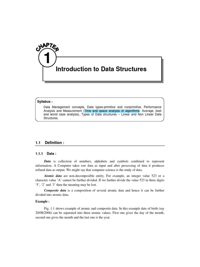 Chapter 1 Data Struct N Algo Pdf Algorithms Time Complexity 4942