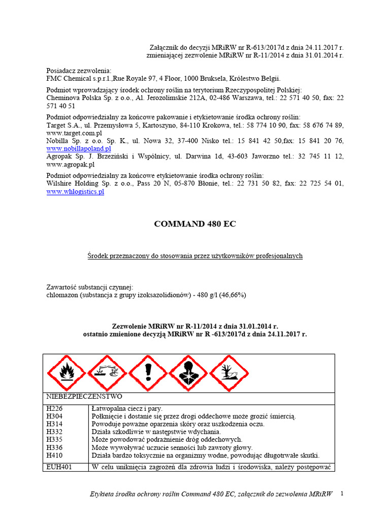 Command 480 EC | PDF